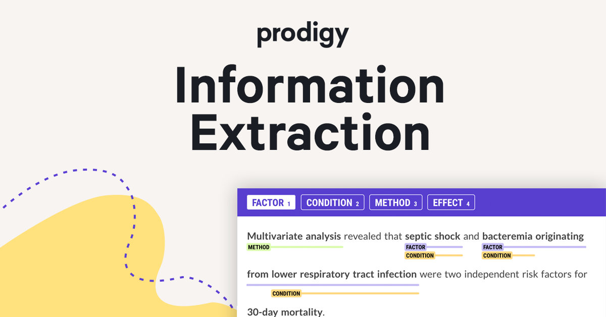 Information Extraction · Prodigy · An annotation tool for AI, Machine Learning & NLP